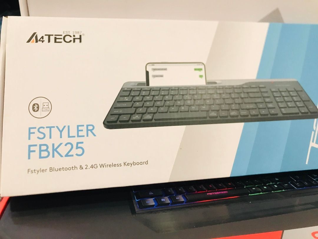 A4Tech FBK25 Fstyler Bluetooth & 2.4G Wireless Keyboard Black ...