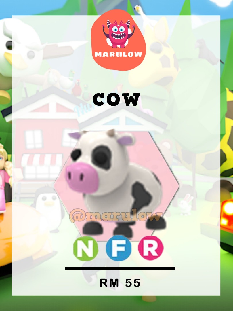 Adopt Me - Cow NFR ( Roblox ), Video Gaming, Gaming Accessories, In ...