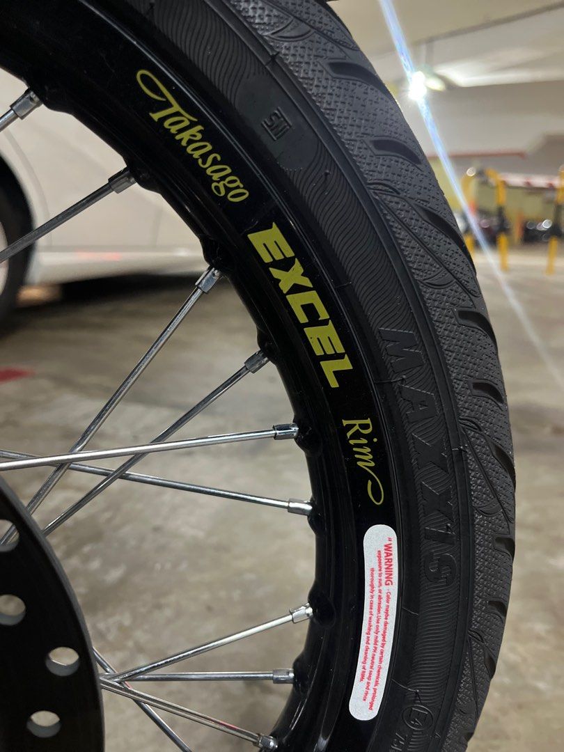 Aerox Takasago Excel Rim, Motorcycles, Motorcycle Accessories on Carousell
