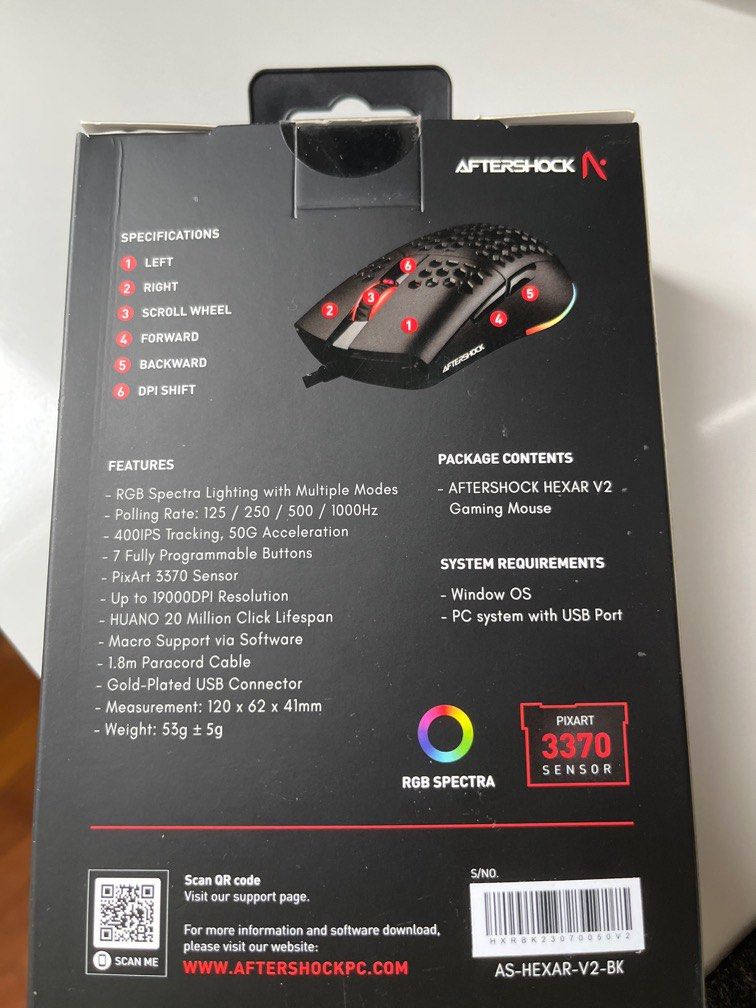 Aftershock Hexar V2 Gaming Mouse!, Computers & Tech, Parts ...