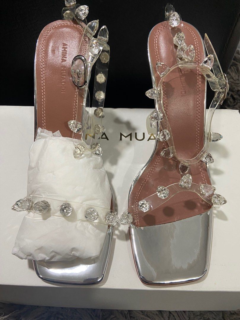 Amina Muaddi, Women's Fashion, Footwear, Heels on Carousell