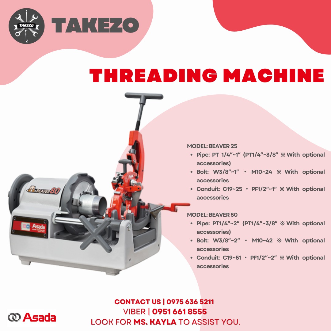 "ASADA" THREADING MACHINE, Commercial & Industrial, Construction Tools ...