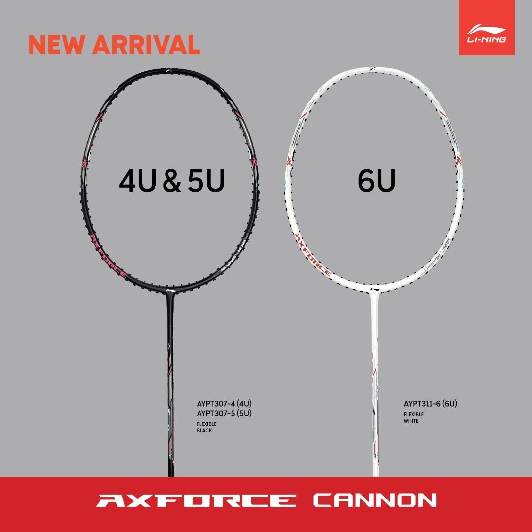Axforce Cannon 5U and 6U (Unstrung), Sports Equipment, Sports & Games ...