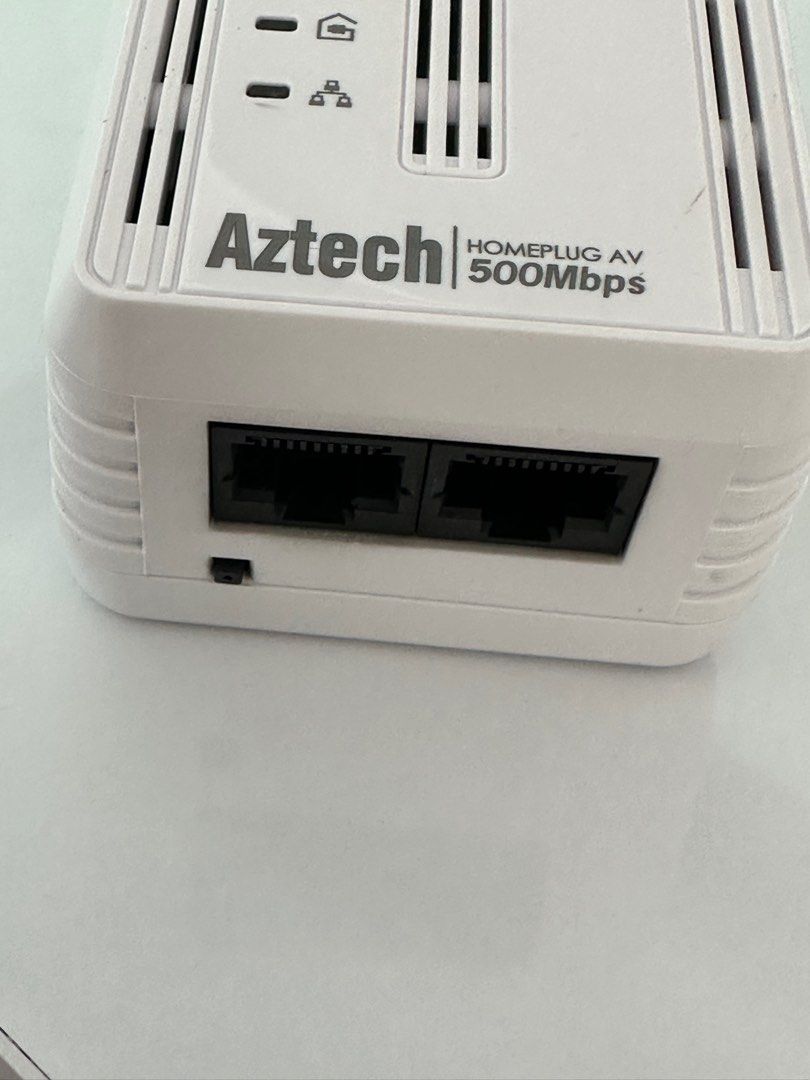 Aztech Homeplug AV 500Mbps AC Pass-Thru Eth Adaptor, Computers & Tech ...