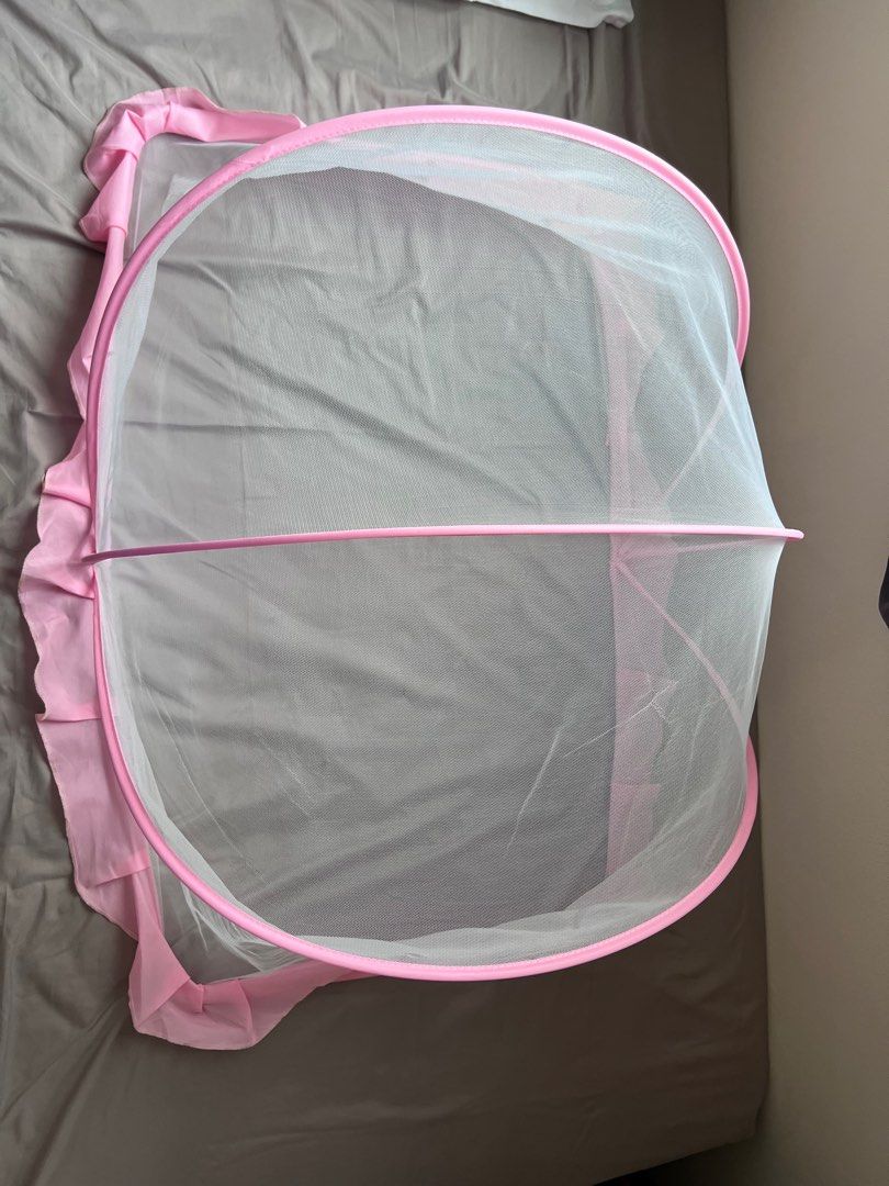 Foldable Baby Cot Playpen Crib Mosquito Net Cover, Babies & Kids, Baby ...