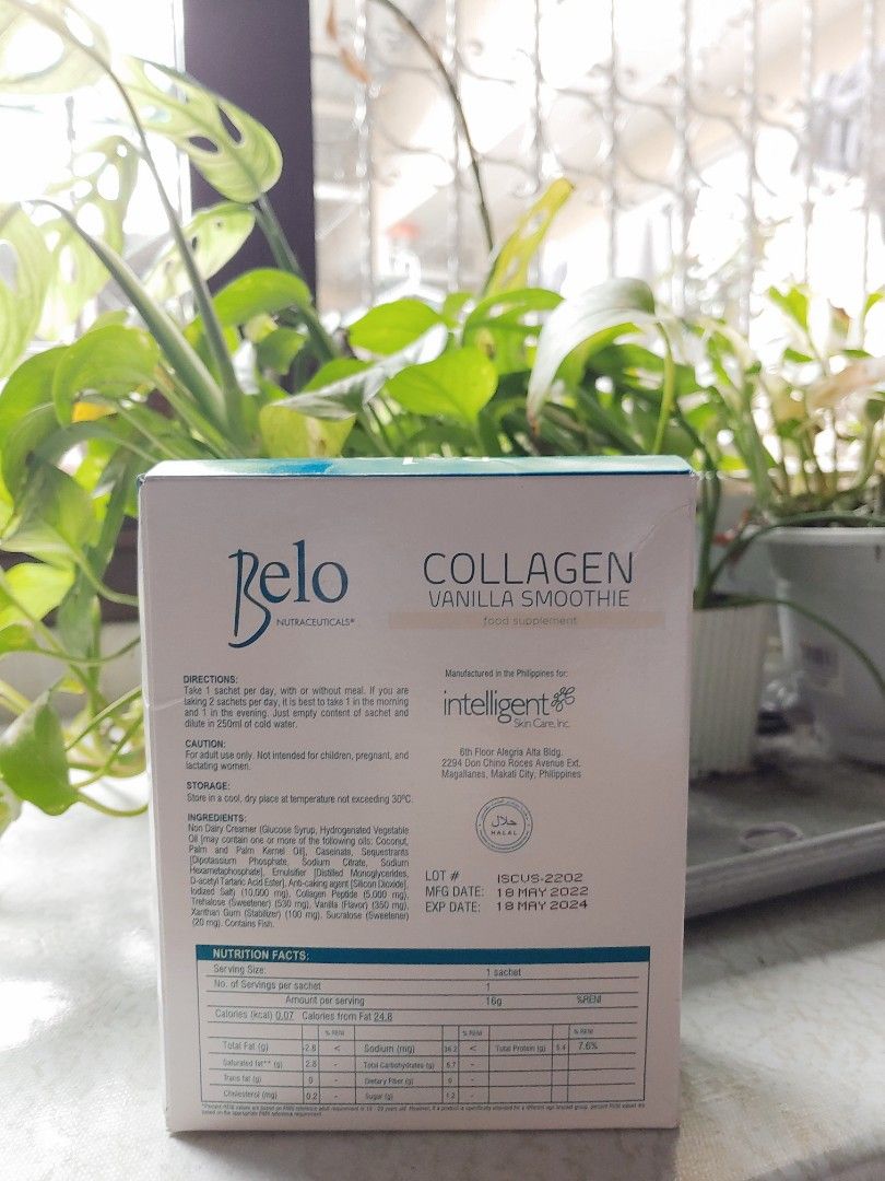 Belo Collagen Vanilla Smoothie, Health & Nutrition, Health Supplements ...