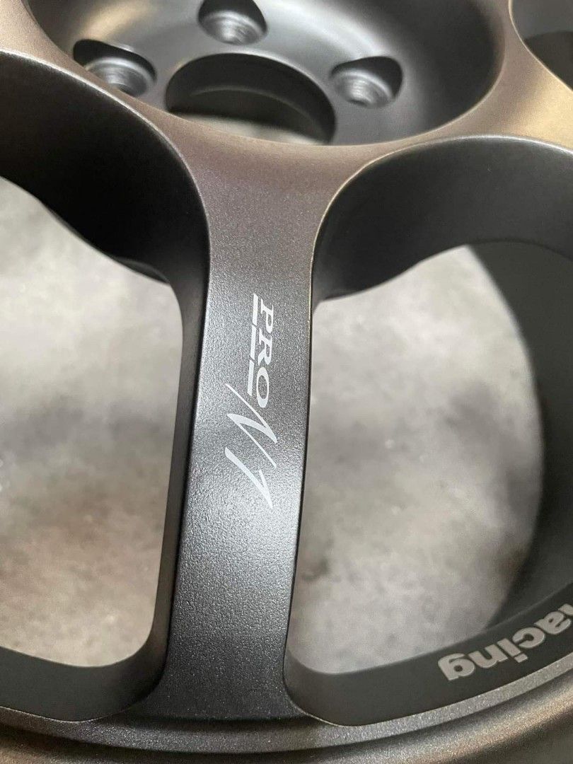 Black Racing N1 Pro (5x100) Rims, Car Parts & Accessories, Mags and Tires on Carousell