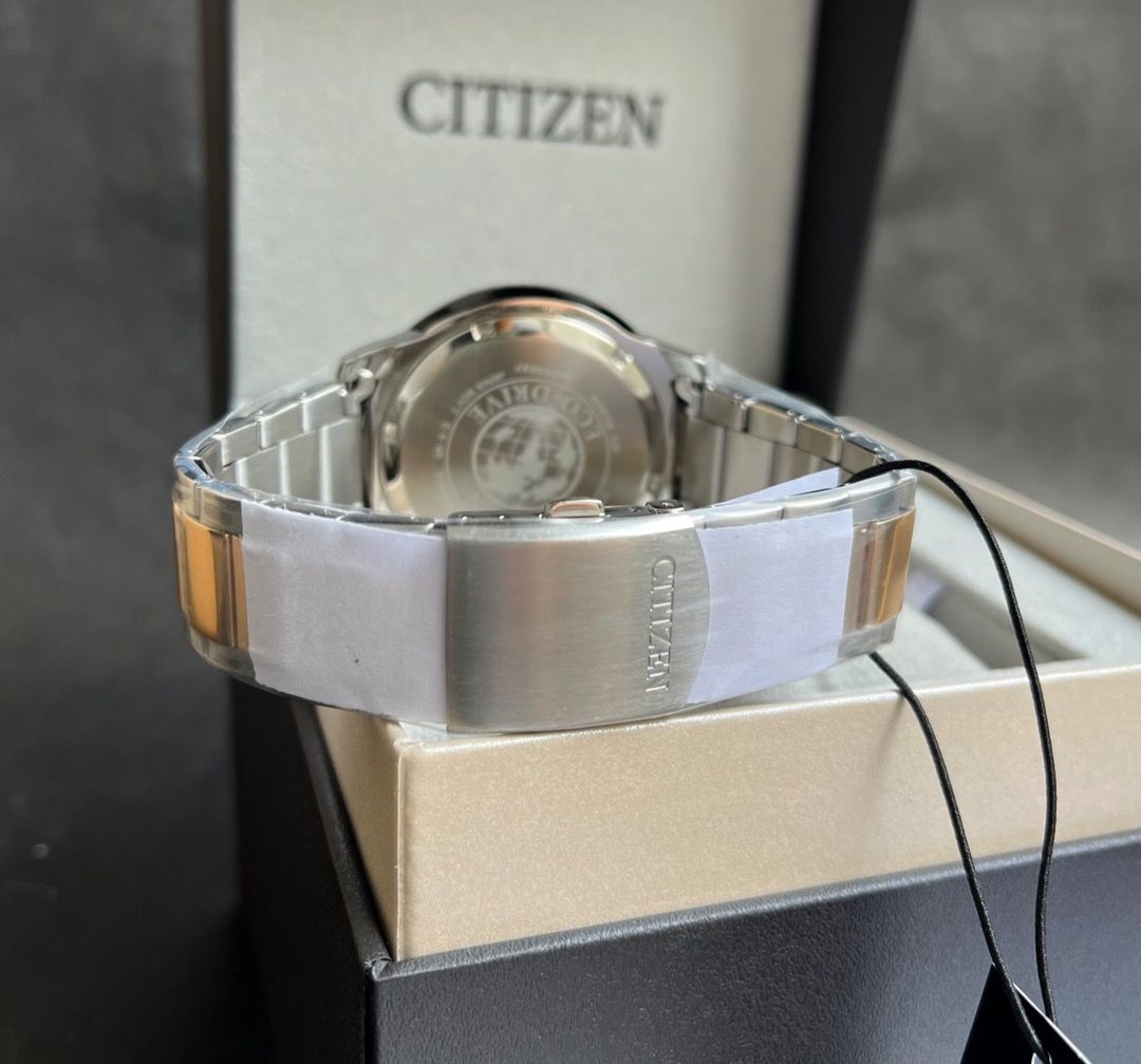 BNEW AUTHENTIC! Citizen Watch Eco-Drive AW1524-84E Black Dial Silver ...