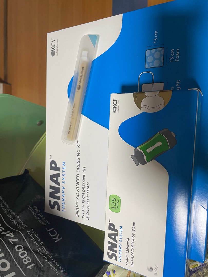 BNIP 3M Snap Therapy System Advanced Dressing Kit, Health & Nutrition ...