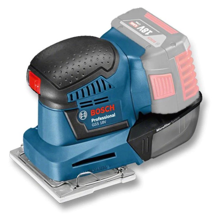 Bosch GSS 18V-Li Cordless Finishing Sander 113x101mm 18V (Bare ...