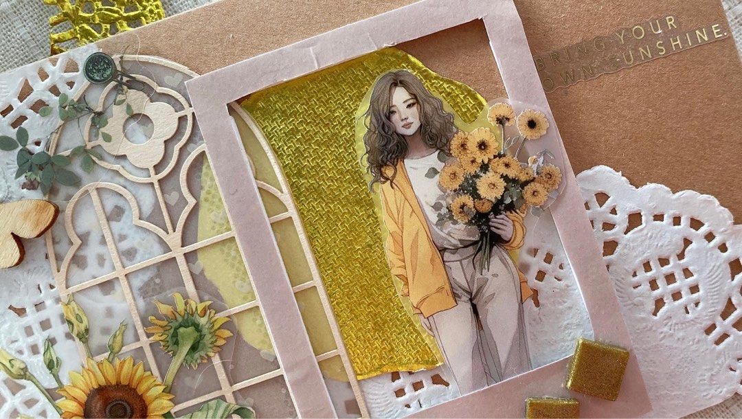 Bring your own sunshine Kraft envelope - journal scrapbooking on ...