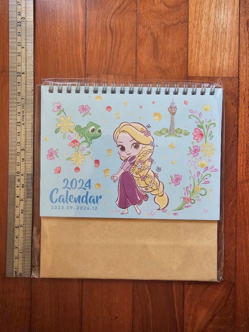 Sep 2023 - Dec 2024 Disney Princess Table Calendar - Ariel, Belle ...