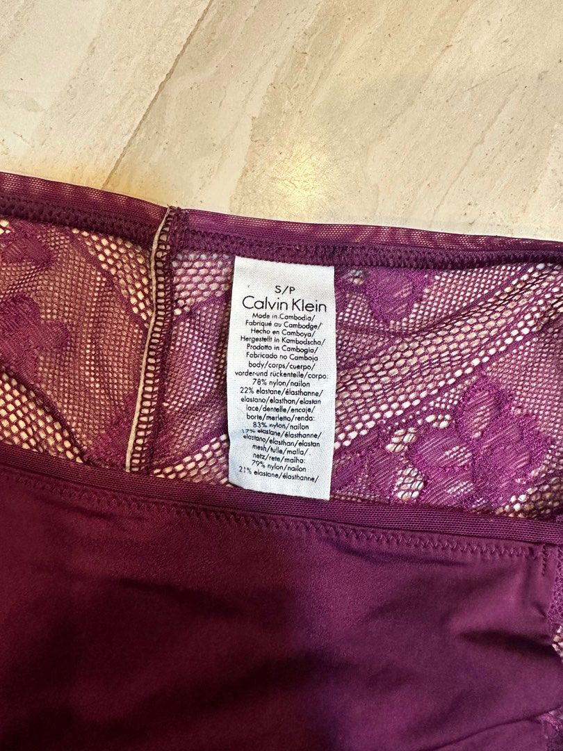 Calvin Klein Ck Lace And Micro Hi Panty Underwear Cherry Shadow Color