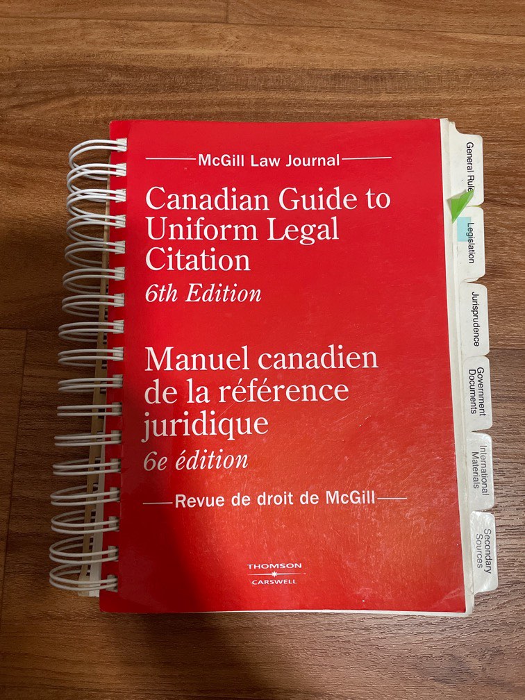 Canadian Guide to Uniform Legal Citation (6th Ed), Hobbies & Toys ...