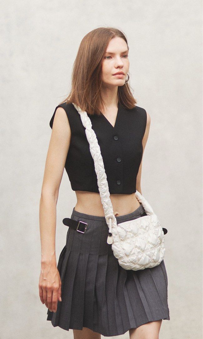 CARLYN Pearl White Glow Poing Bag, Luxury, Bags & Wallets on Carousell