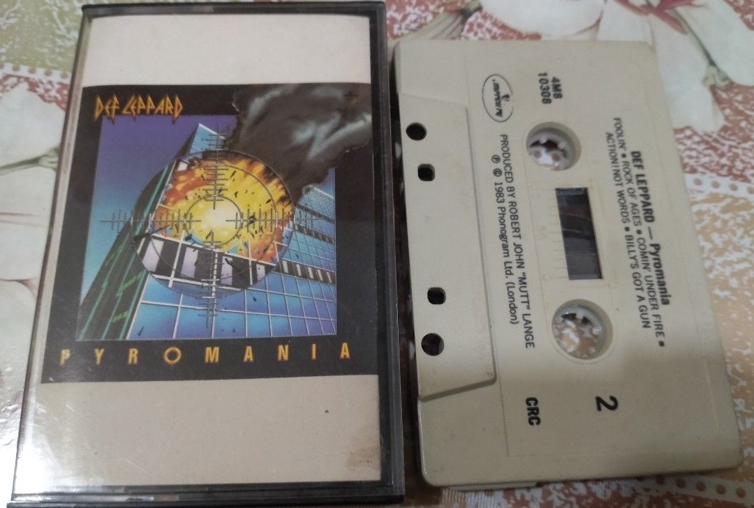 Cassette Tape Def Leppard Pyromania Hobbies And Toys Music And Media Cds