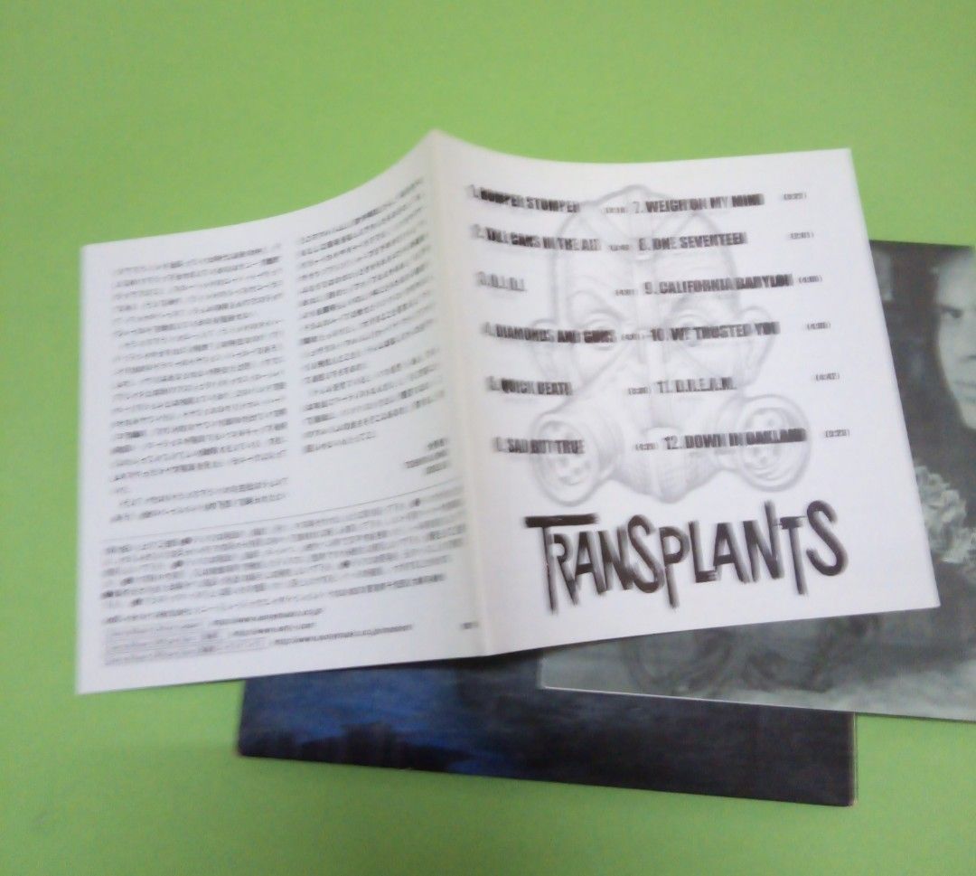 CD TRANSPLANTS : TRANSPLANTS ALBUM (2002) RAP ROCK PUNK ALTERNATIVE HIP ...