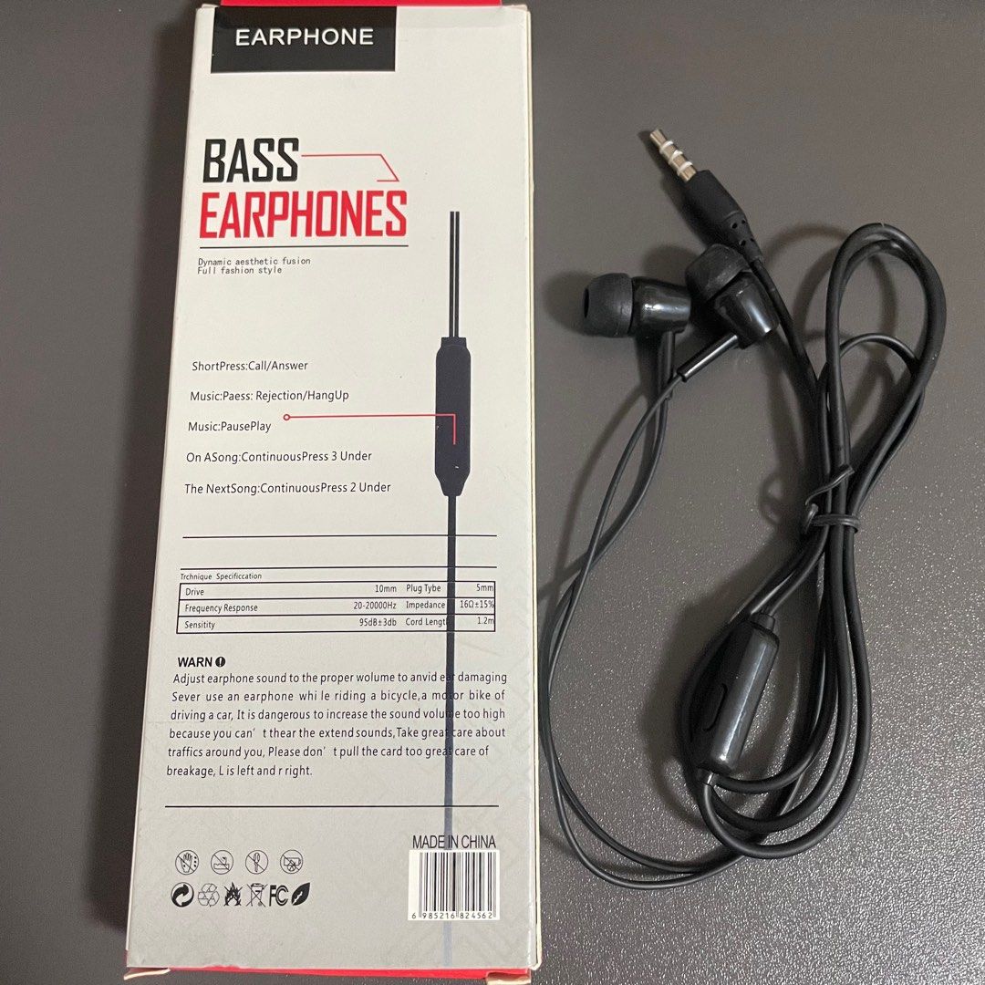 Champ earphone L29 model black bass earpiece + freebie, Audio ...