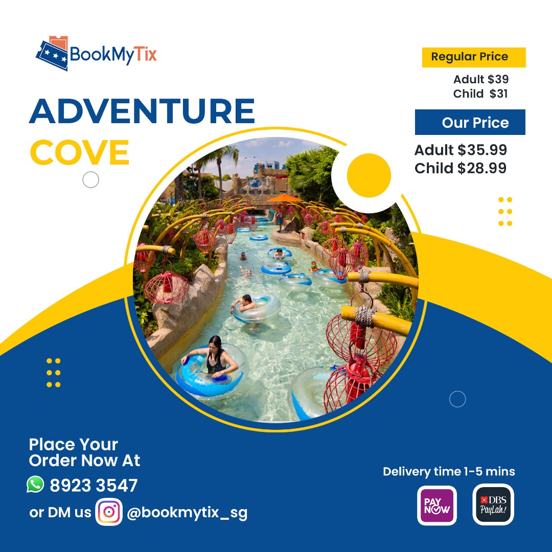CHEAPEST Adventure Cove Waterpark Tickets, Tickets & Vouchers, Local ...