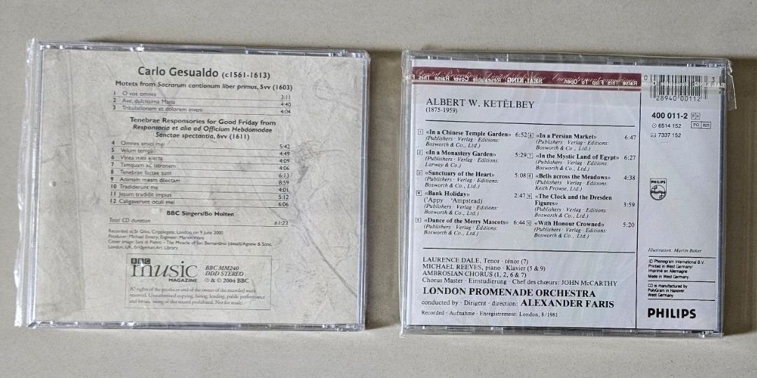Classical CD,Gesualdo,Sacred Music For Easter,Ketelbey,Hadyn,Gustav ...