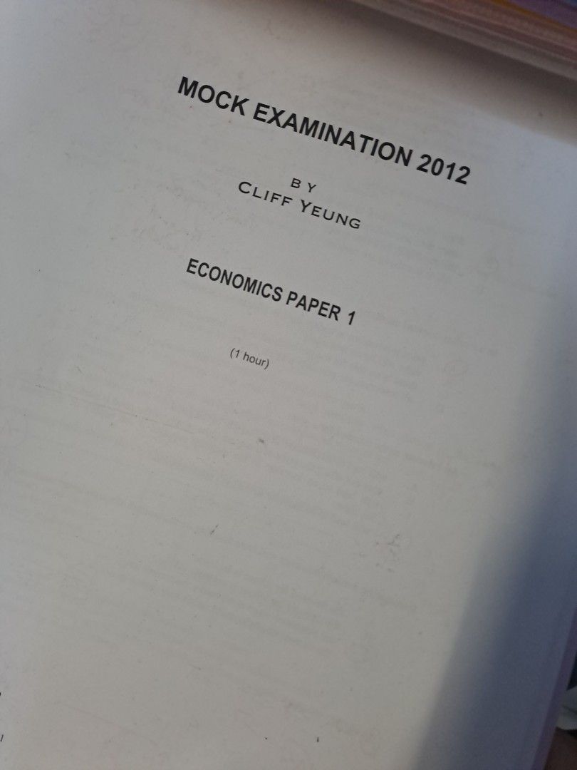 Cliff yeung mock, 興趣及遊戲, 書本 & 文具, 教科書 - Carousell