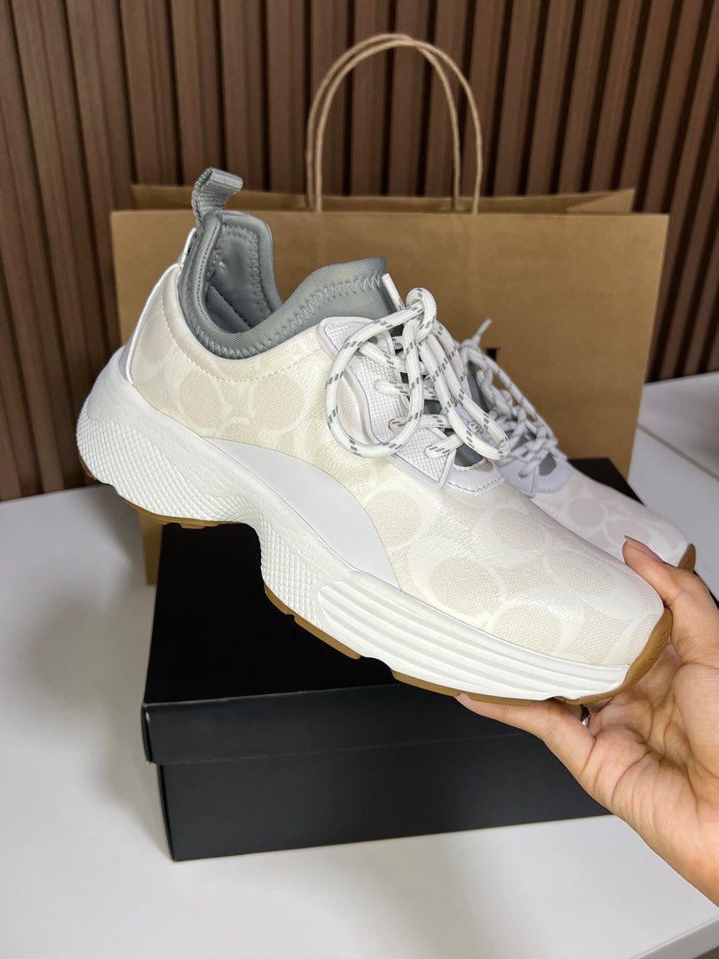 Coach Tech Runner Optic White, Luxury, Sneakers & Footwear on Carousell