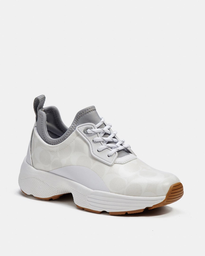 Coach Tech Runner Optic White, Luxury, Sneakers & Footwear on Carousell