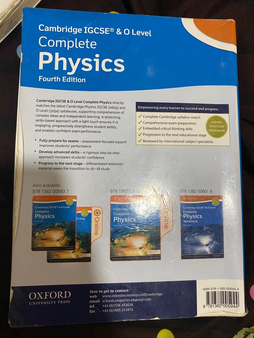 complete Physics Cambridge IGCSE and O level Oxford University Press ...