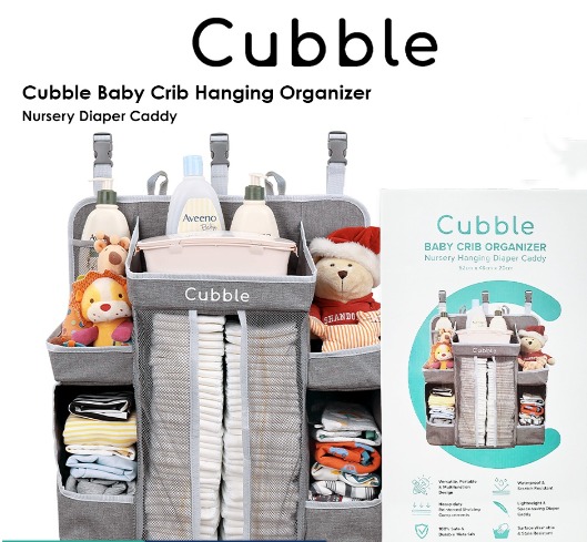 Cubble Baby Crib Organiser XL - Nursery Hanging Diaper Caddy (52cm x ...