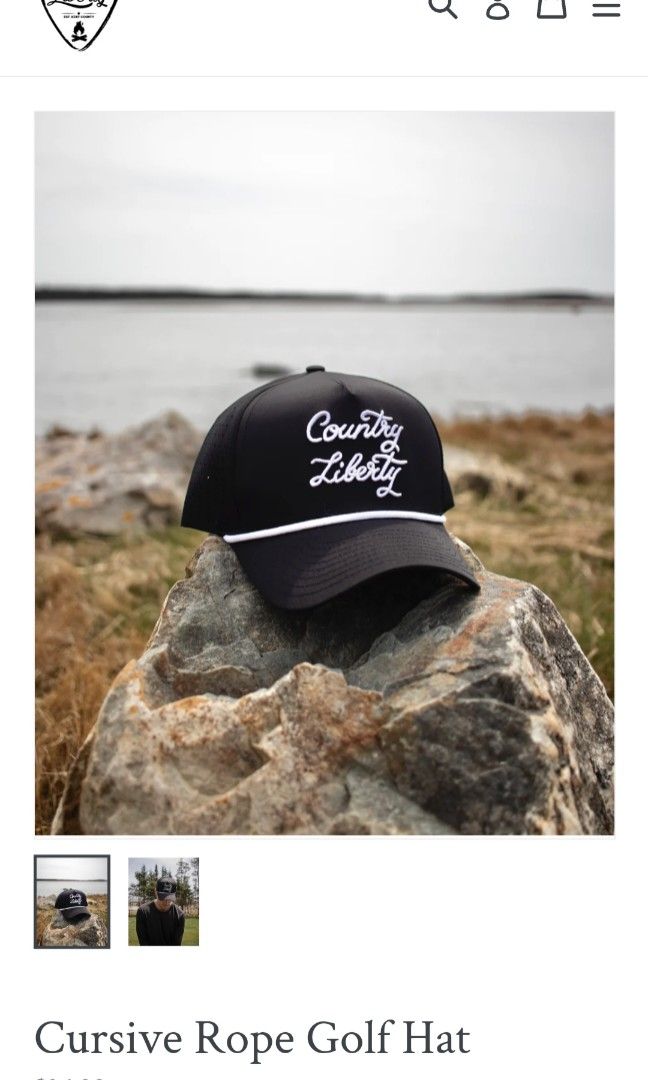 Cursive curved golf hat by Country Liberty, Men's Fashion, Watches ...