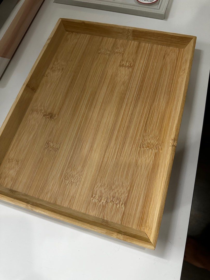 Daiso Rectangular Bamboo Tray, Furniture & Home Living, Home Decor ...