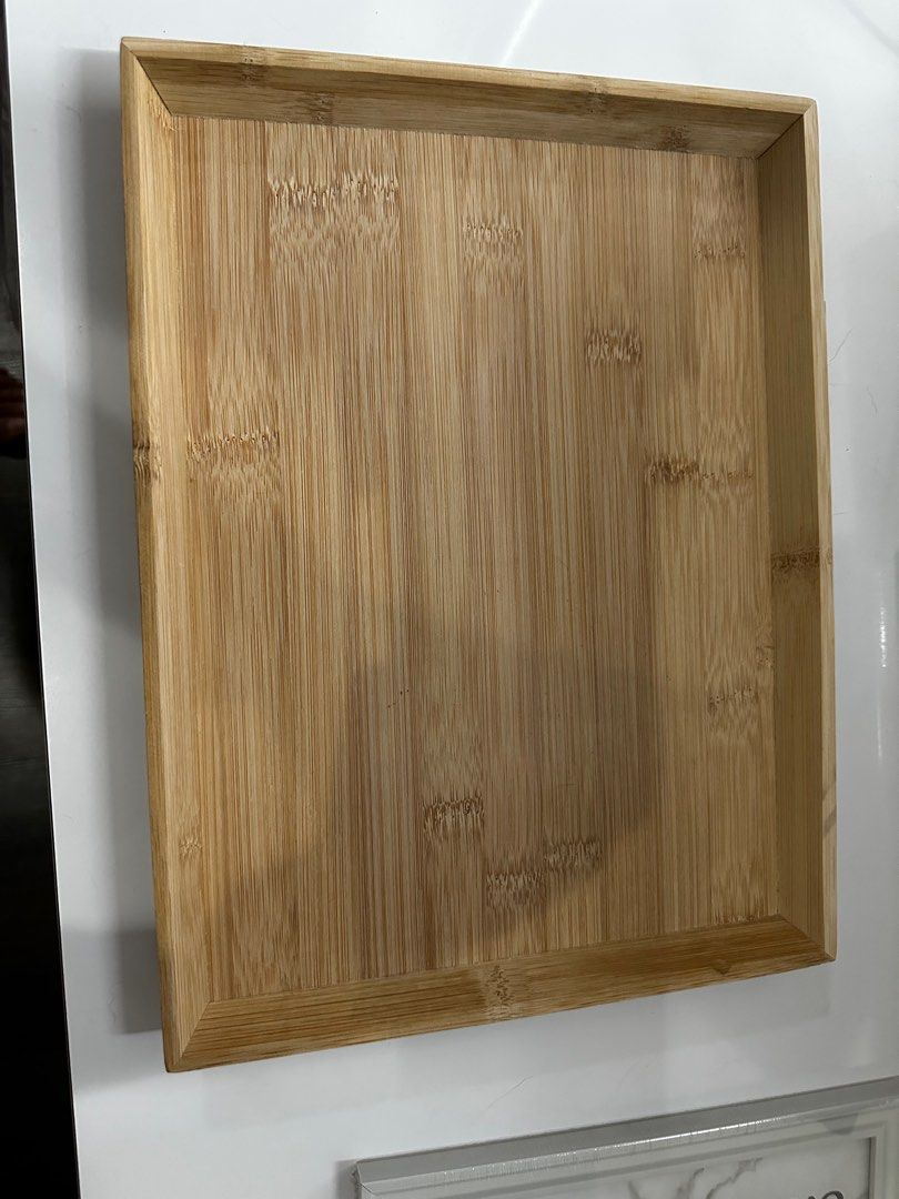 Daiso Rectangular Bamboo Tray, Furniture & Home Living, Home Decor ...