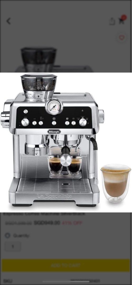 Delonghi la specialista prestigio pump driven manual espresso coffee ...