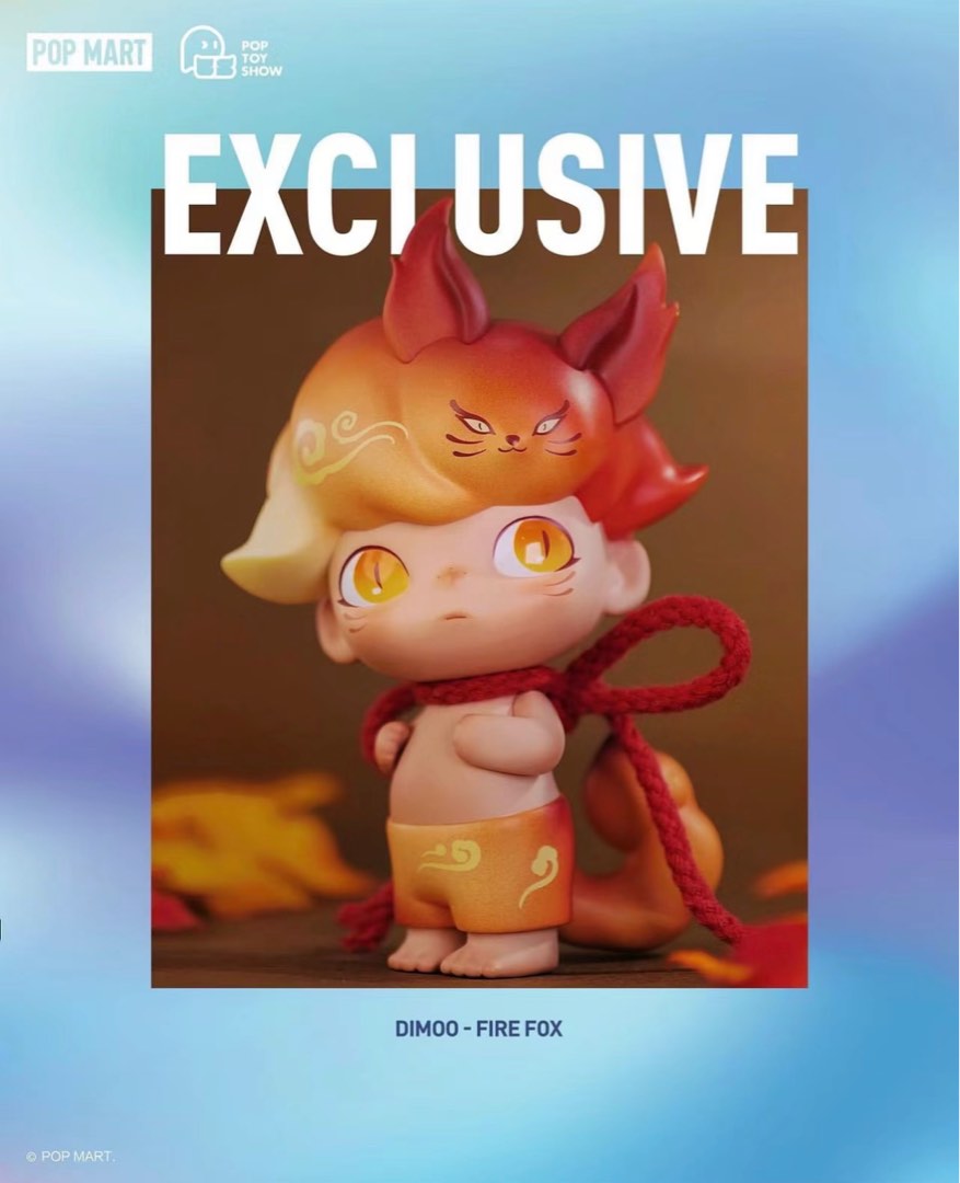 DIMOO - FIRE FOX With Signature, Hobbies & Toys, Toys & Games on Carousell