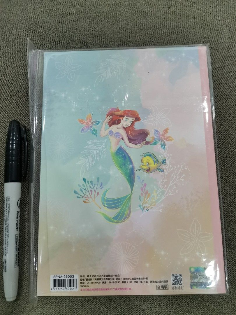 Disney Princess Ariel Blank Notebook, Hobbies & Toys, Stationery ...