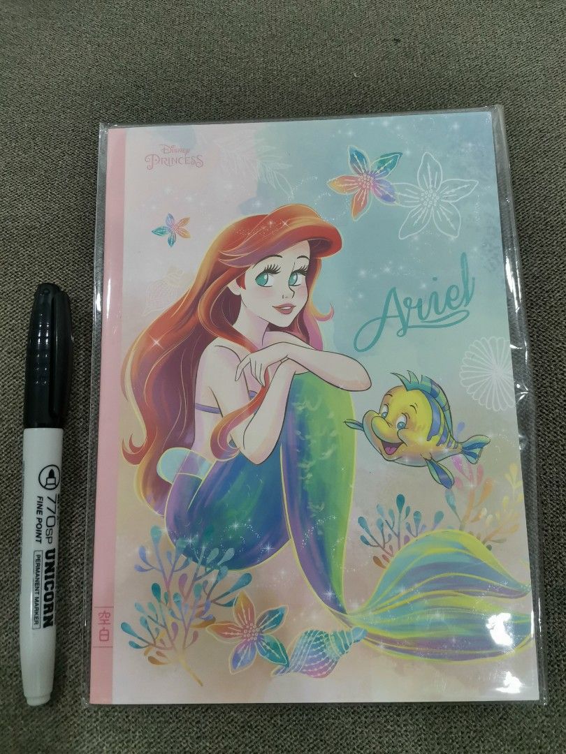 Disney Princess Ariel Blank Notebook, Hobbies & Toys, Stationery ...