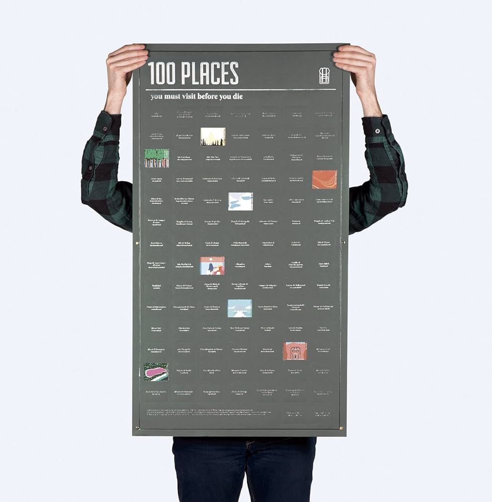 Doiy Design 100 places you must visit poster, Hobbies & Toys, Toys ...