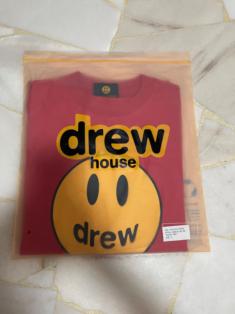 Drew house Mascot Tee Shirt Red, Men's Fashion, Tops & Sets, Tshirts ...