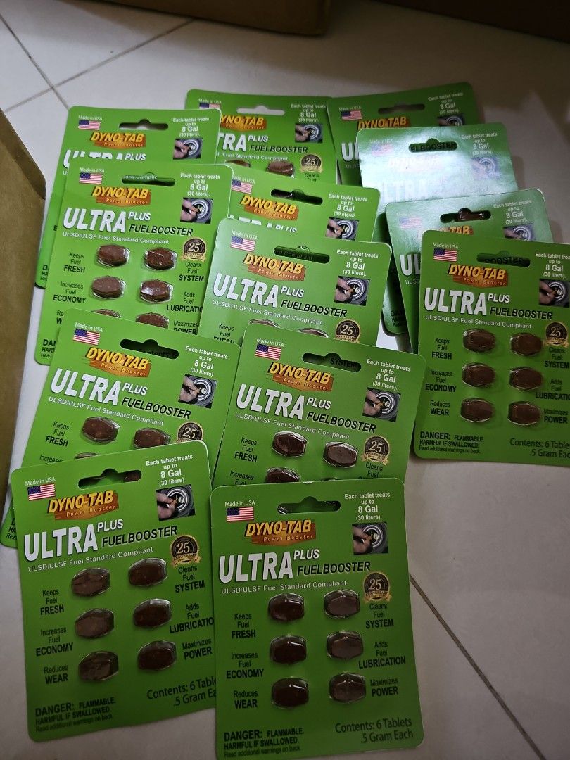 DYNO-TAB Ultra Plus Fuel Booster 6 Tab Card, Car Accessories, Car ...