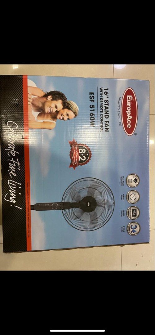 Europace stand fan with remote, Furniture & Home Living, Lighting ...