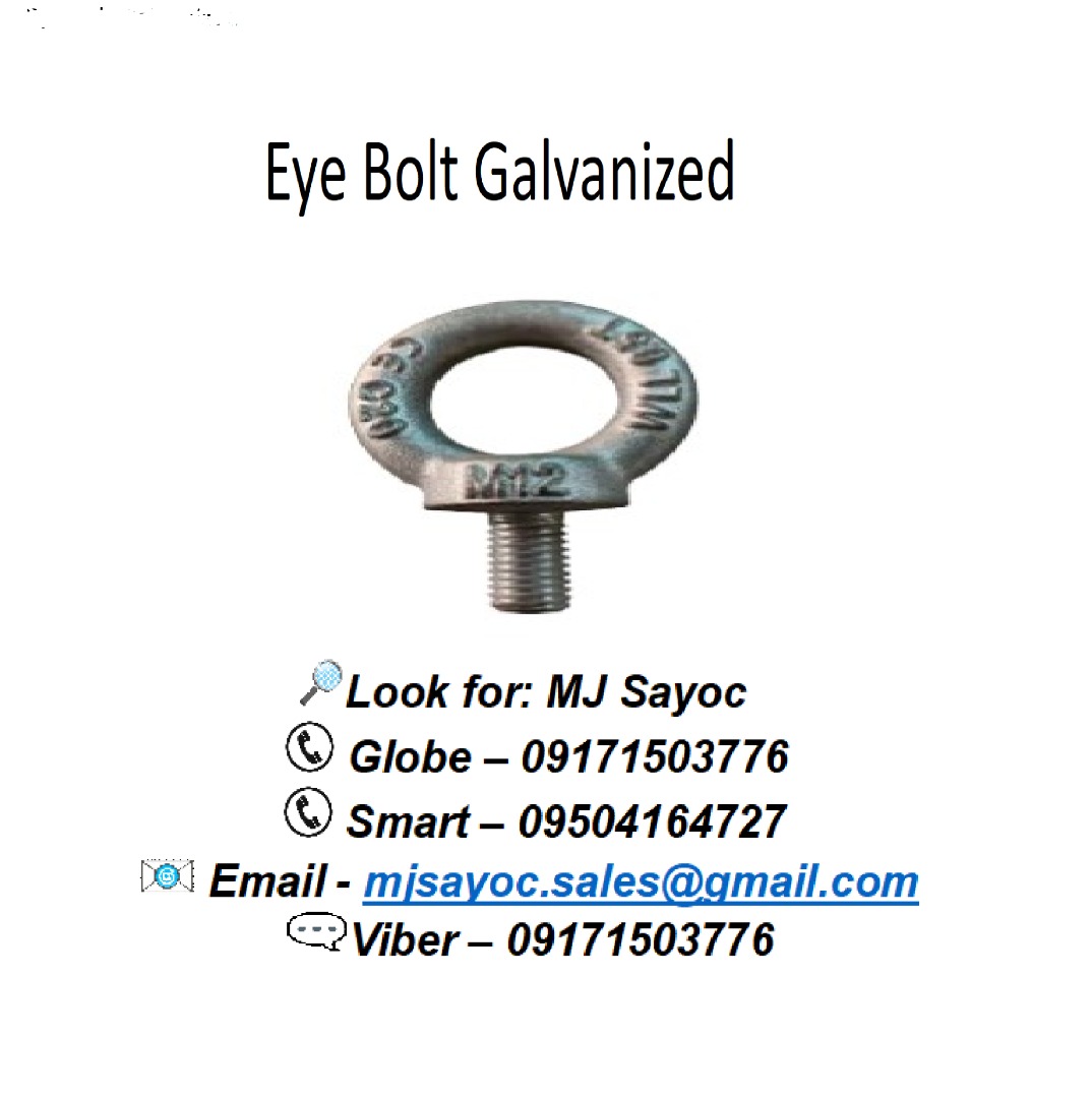 Eye Bolt Galvanized, Commercial & Industrial, Construction Tools ...