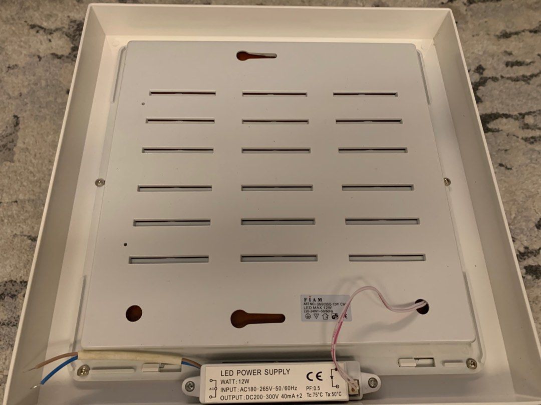 FIAM LED Square Ceiling Light 30.5 x 30.5 CM, Furniture & Home Living ...