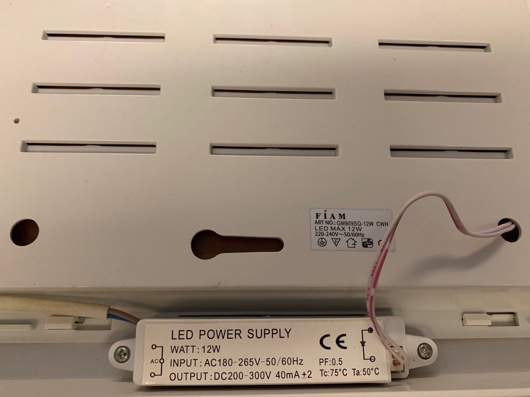 FIAM LED Square Ceiling Light 30.5 x 30.5 CM, Furniture & Home Living ...