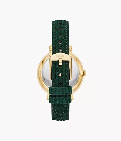 Fossil Jacqueline Sun Moon Multifunction Green Leather Watch ES 5244 ...