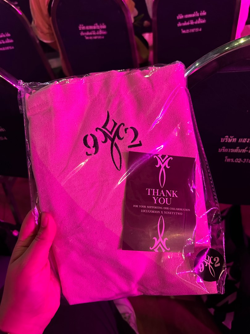 Freen Sarocha NinetyTwo x LucianMoon Tote Bag (Cream), Hobbies & Toys ...