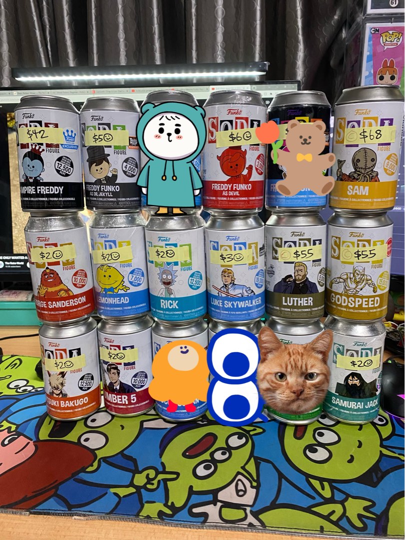 Chase & Common Funko Sodas - Freddy Funko Fright Night, Godspeed Chase ...