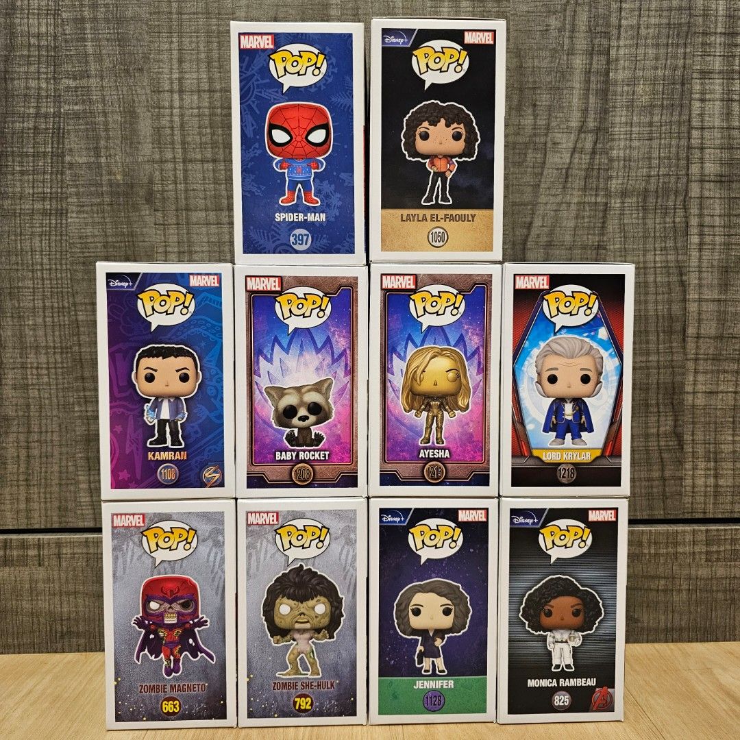 Funko Pop - Marvel Spiderman Ugly Sweater, Ms Marvel Kamran, Guardians ...