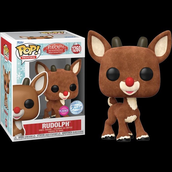 Funko Pop! Movies: Rudolph the Red-Nosed Reindeer - Rudolph Flocked ...