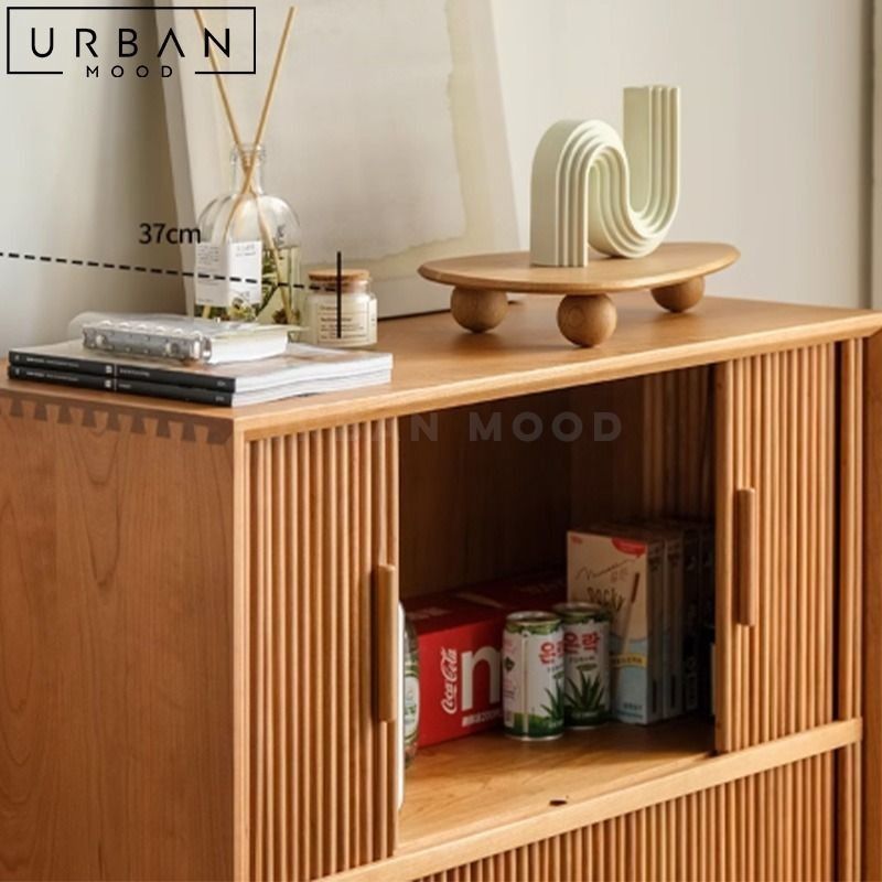 FURE Japandi Solid Wood Sideboard, Furniture & Home Living, Furniture ...