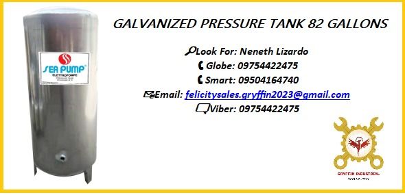 GALVANIZED PRESSURE TANK 82 GALLONS, Commercial & Industrial ...